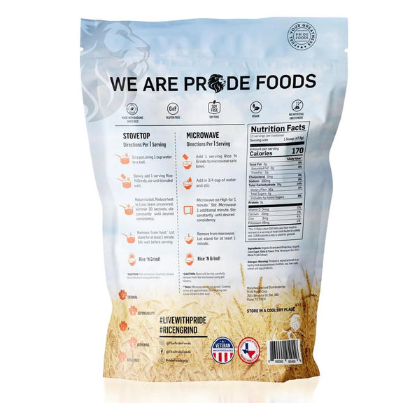 Pride Foods Rice 'N Grinds, 100% Natural Hot Rice Cereal – Extreme ...